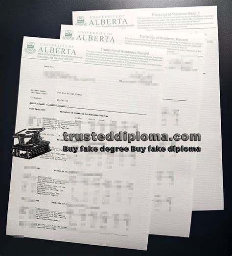 Perfect For Pranking Fake University Of Alberta Transcript Fake