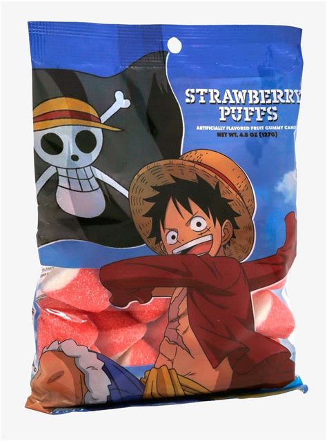 Hot Topic One Piece Luffy Strawberry Puffs Gummy Candy Coolsprings