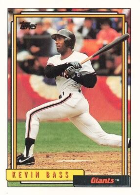 Kevin Bass San Francisco Giants 1992 Topps Baseball Card 513 Ebay