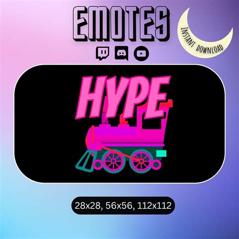 Cute Hype Train Emote Twitch Emote Youtube Etsy