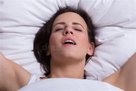 Young Woman In Bed Getting Orgasm Stock Image Image Of Femininity