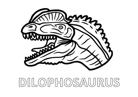 Dilophosaurus Pictures To Color Free Printable