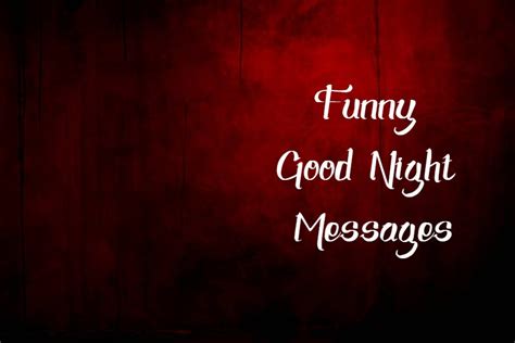 75 Funny Good Night Messages And Wishes Funzumo