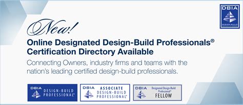 Dbia Launches Online Directory Of Certified Design Build Professionals Dbia