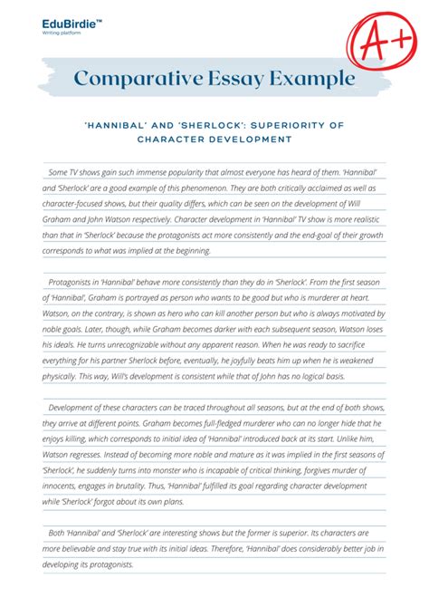 Compare Contrast Essay Sample