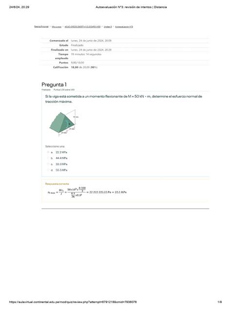 Autoevaluación N°3 Revisión De Intentos Distancia Pdf Tecnología E Ingeniería