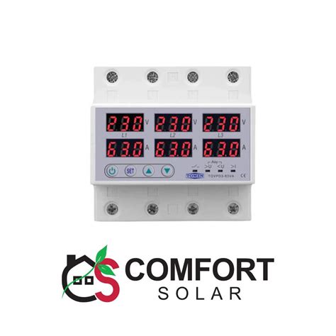 Tomzn 3 Phase Voltage And Current Protector 63a And 100a 4 Pole Comfort Solar