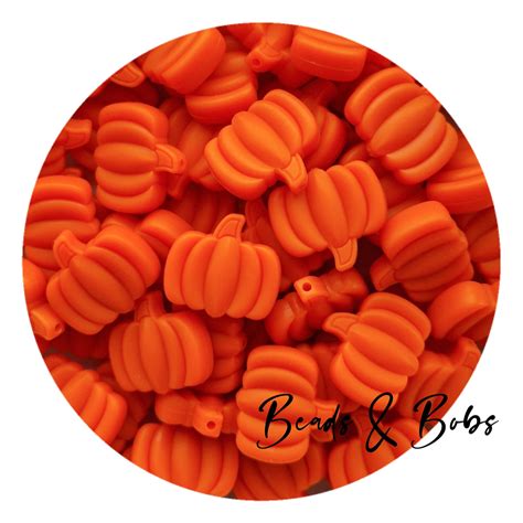 Silicone Pumpkin Beads 2 Colours Beads And Bobs Craft Co