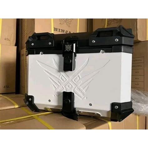 Brand New Duhan Alloy Top Box 45 Litres With Bracket Base Plate Backret Shopee Philippines