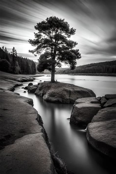 Aesthetic Nature Wallpaper Black And White