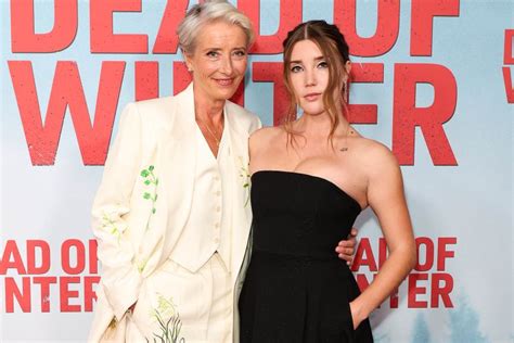 Emma Thompson Poses With Lookalike Daughter Gaia 25 At London Screening