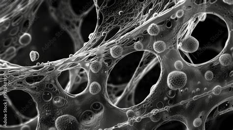 An Electron Microscope Image Of The Golgi Apparatus A Stack Of