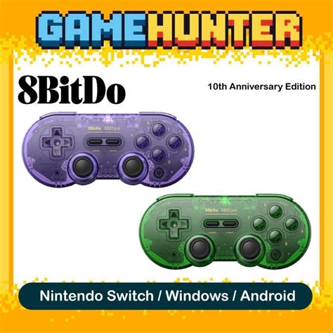 Jual 8bitdo Sn30 Pro Bluetooth Gamepad For Switch Windows Android Purple Green Shopee