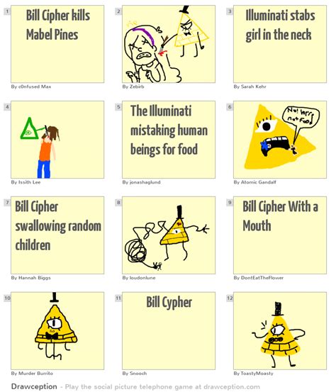 Bill Cipher Kills Mabel Pines Drawception