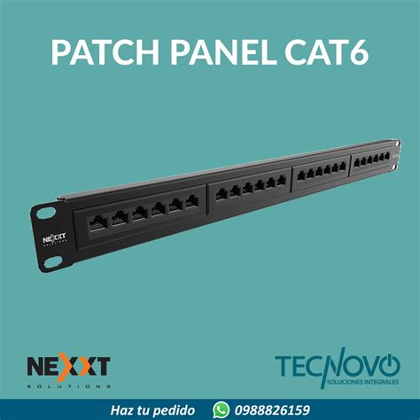 Patch Panel Connection Cat6 Sólido Para Montaje En Rack 24 Puertos Tecnovo Soluciones Integrales