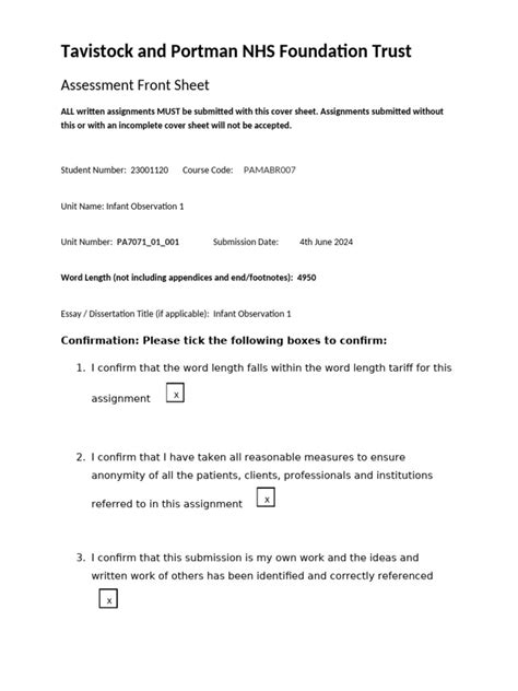 Infant Observation 1 Pdf Psychoanalysis Mind
