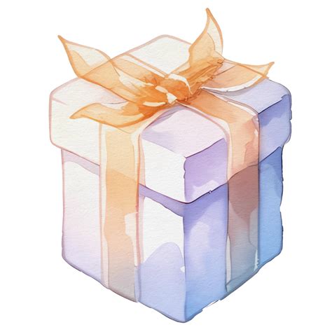 Watercolor Cute T Box Present 26775118 Png