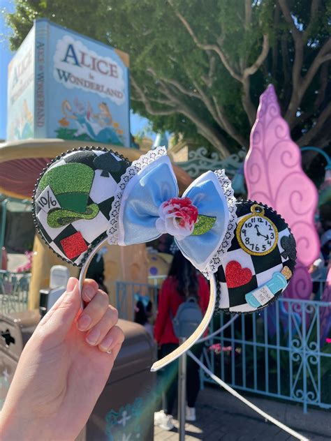 Alice In Wonderland Inspired Mouse Ears Mickey Ears Preorder Ships In