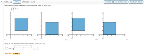 Solved Sketch The Region R Whose Area Is Given By The Chegg