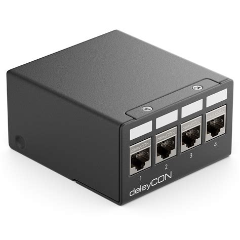 Deleycon 4 Port Patch Panel Set Patch Field Distribution Panel 1he 4x