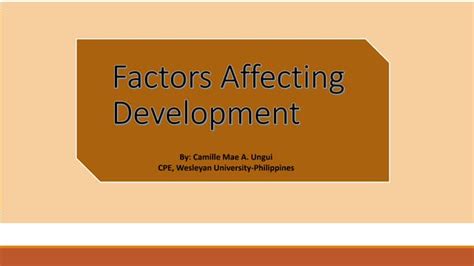 Factors Affecting Development Report Pptx