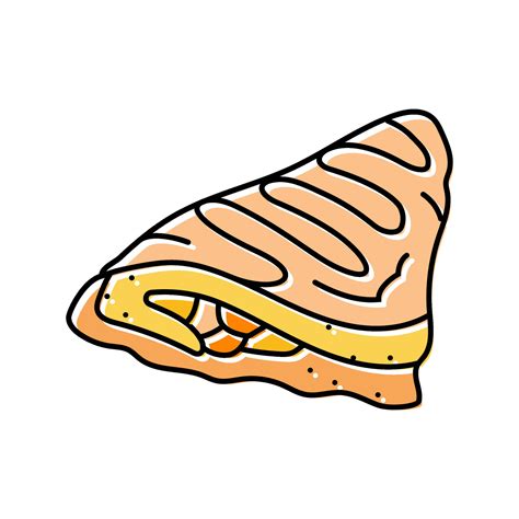 Apple Turnover Sweet Food Color Icon Vector Illustration 35274811 Vector Art At Vecteezy