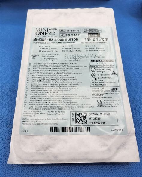 New Applied Medical Technology M1 5 1417 I Minione Balloon Button Low