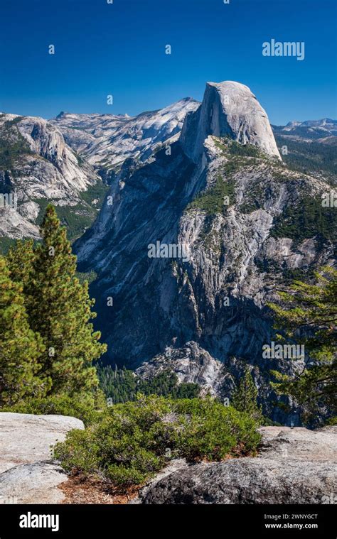 Close Up View Of Half Dome From Glacier Point Yosemite National Park