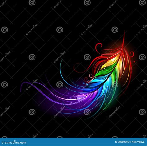 Rainbow Peacock Feather Tattoo