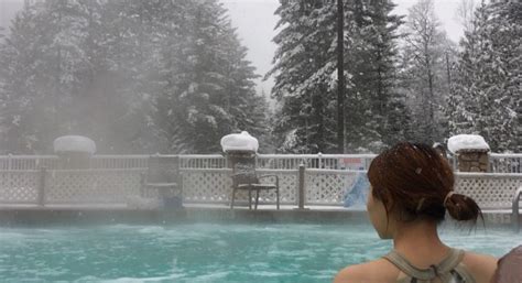 Relax In A Beautiful Glacier Blue Hot Pool At Bcs Crazy Creek Resort