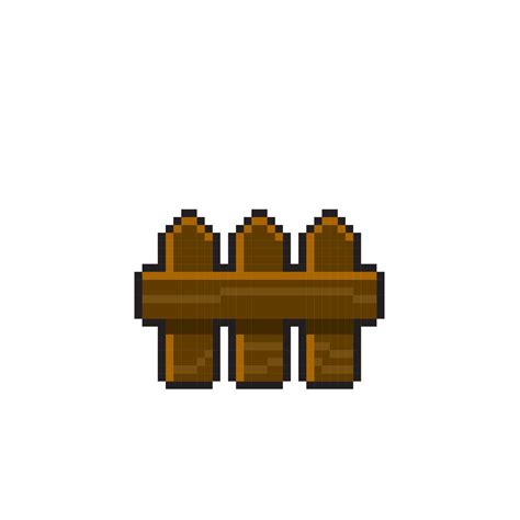 Wooden Fence In Pixel Art Style 22284738 Vector Art At Vecteezy