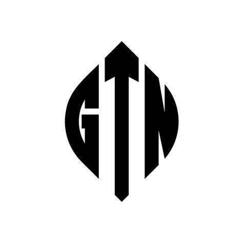 Gtn Circle Letter Logo Design With Circle And Ellipse Shape Gtn
