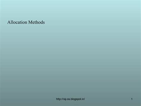 Memory Allocation Methods Pptx Data Storage And Warehousing Computing