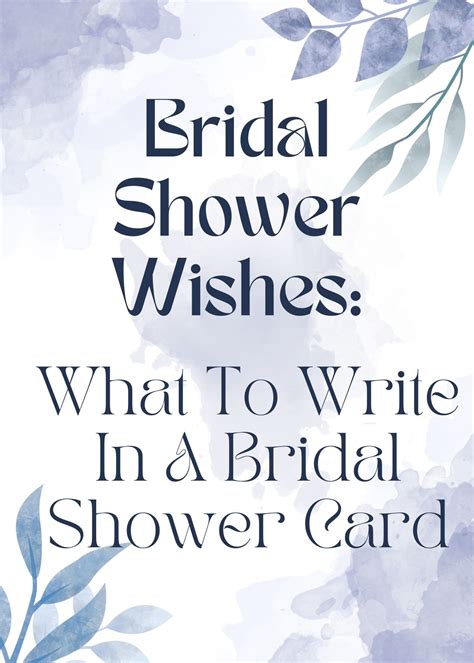 Bridal Shower Wishes What To Write In A Bridal Shower Card Artofit