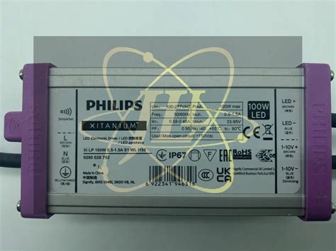 Philips Xitanium Xi Lp Led Electronic Driver Ballast Dimmable 100w 1 10v 0 5 1 5a S1 Wl I155