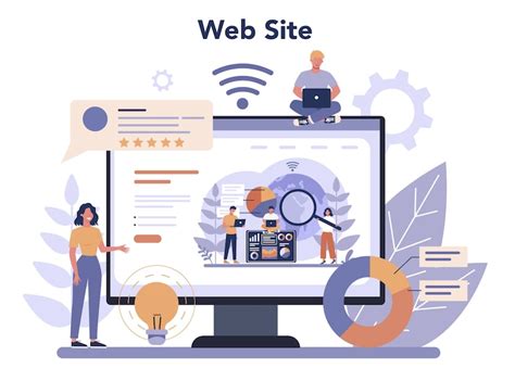Website Analysis Online Service Or Platform Premium Vector