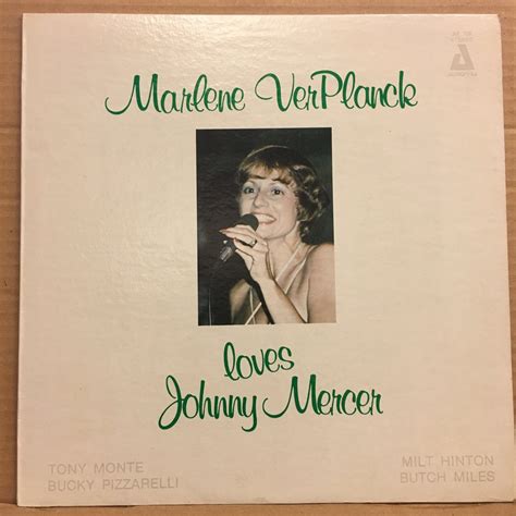 Marlene Ver Planck Loves Johnny Mercer 1979 Bucky Pizzarelli 2el Plak