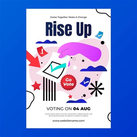 Premium Vector Gradient Election Poster Template