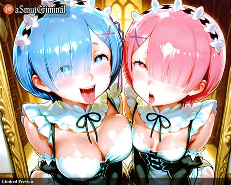 Rule 34 2girls Ai Generated Asmutcriminal Blue Eyes Blue Hair Blush
