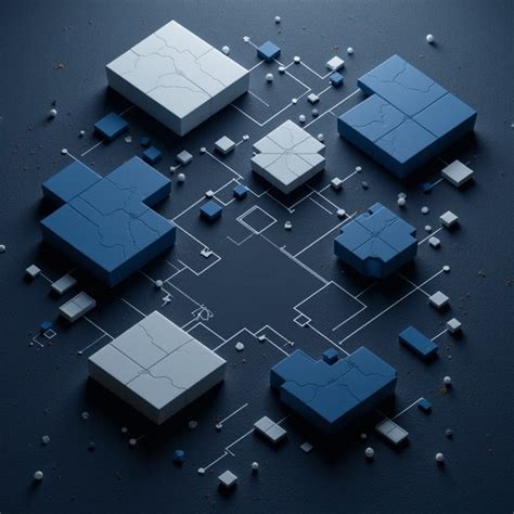Free Modular Management Network Photo Geometric Isometric Navy