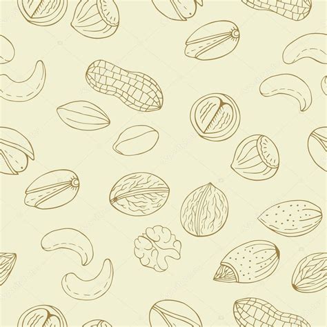 Colorful Nuts Seamless Pattern Stock Vector Image By ©texturis 34493423