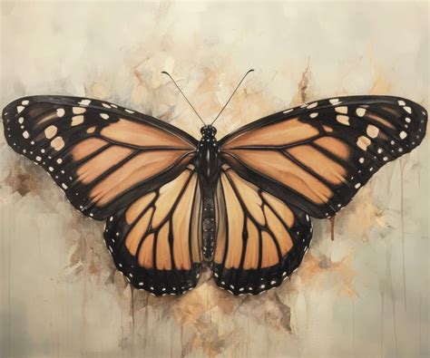 Monarch Butterfly Print Botanical Art Moody Vintage Butterfly