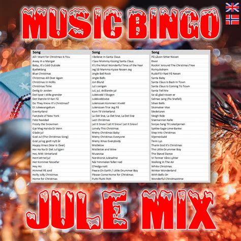 Jule Mix Musikk Bingo 90 Qviz
