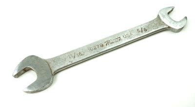 Martin Tools 58 X 1116 Open End Wrench 1027b Usa Vintage Ebay
