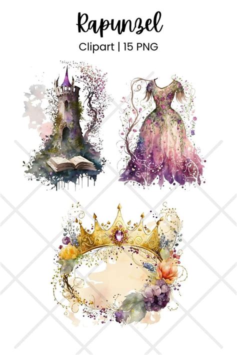 Rapunzel Clipart Princess Png Watercolor Rapunzel Clipart Tangled Png