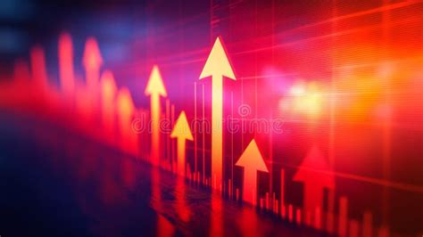 The Red Arrow Concept Represents Economic Growth And Business Improvement Stock Image Stock