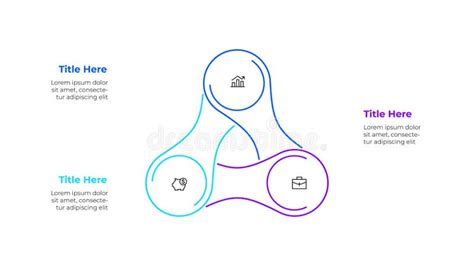 Infographic Element Of Cycle Diagram Template With 3 Circles And Icons