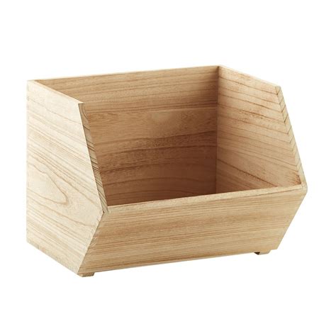 Large Wooden Stacking Bin Stacking Bins Wood Bin Wooden Bins