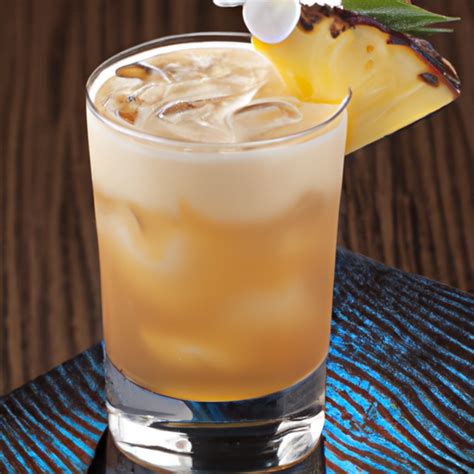 Vanilla Rum Paradise Tropical Rum Cocktail With Vanilla And Pineapple