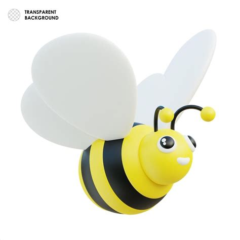 Premium Psd Cheerful 3d Bee Character